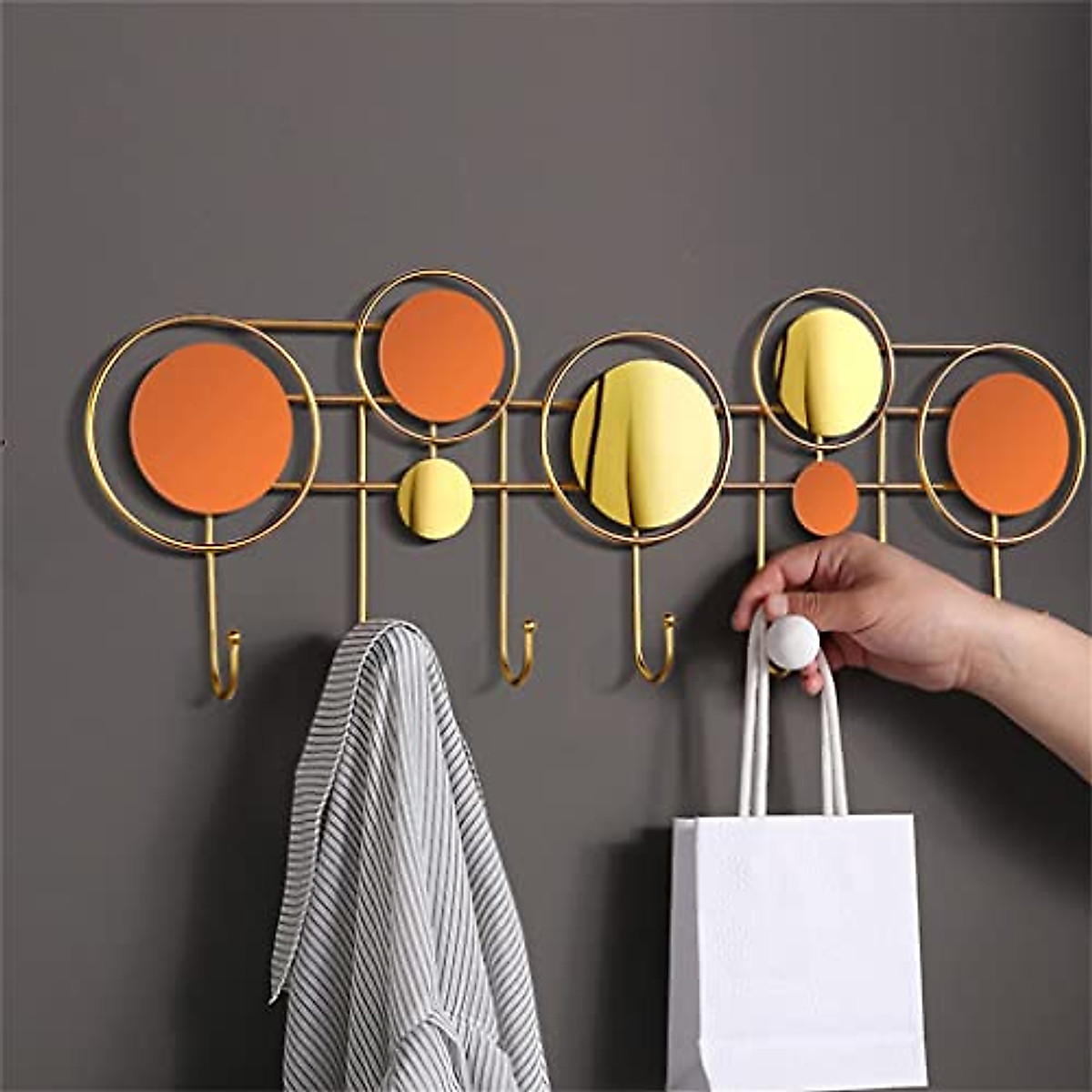 BBSJ Decoration Entrance Living Room Dining Room Entrance Wall Bedroom Door Behind Coat Key Storage Leaf Hook