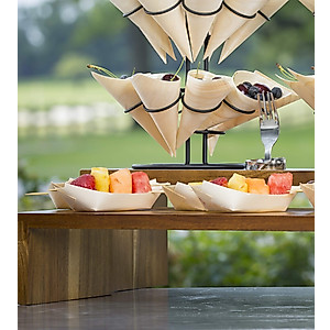 TableCraft Products BAMDB45 Serving Boat, Disposable Pinewood, 4.7" x 2.5", Large (Pack of 50)