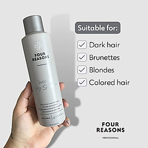 FOUR REASONS Invisible Dry Shampoo For Women- Fine Powder Dry Shampoo With No Visible Residue For All Hair Colors- Adds Volume, Removes Oiliness & Refreshes Hair- 8.5 Ounce