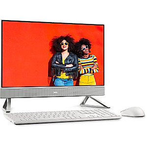 Dell 2023 Inspiron 24 5410 23.8" Touchscreen FHD Business All-in-One Desktop Computer, 12th Gen Intel 10-Core i5-1235U, 64GB DDR4 RAM, 4TB PCIe SSD, WiFi 6, Bluetooth 5.2, Pearl White, Windows 11 Pro