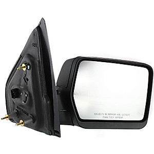 Kool Vue Right Power Heated Door Mirror Compatible With Ford F-150 2004-2008 Manual Fold Without Signal Light & Puddle Lamp Textured New Body Style