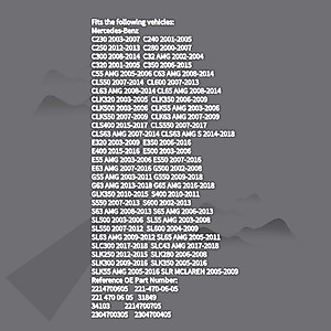 Fuel Tank Gas Cap Assembly Fits Mercedes-Benz C230 C240 C250 C280 C300 C32 C320 C350 C55 C63 CL550 CL600 CL63 CL65 Replace 2214700605 221-470-06-05 221 470 06 05