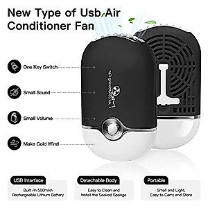 MISMXC Eyelash Fan,Rechargeable Handheld Mini Fan Lash Dryer with Built in Sponge,Perfect for Eyelash Extension Application