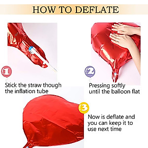 16 Inch Red Happy Birthday Balloons Banner, Aluminum Foil Letters Happy Birthday Balloon for Birthday Decorations Party Supplies