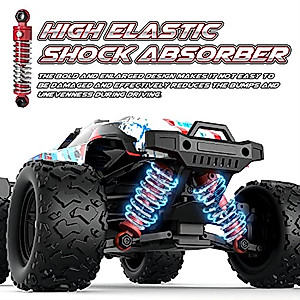 PHOUPHO Remote Control Car 1:18 Scale 45Km/h, 4WD RC, Drift Off-Road Upgraded Brush Motor with Two Rechargeable Batteries, Hobbyist Grade for Adults, Toy Gift Kids and, Blue