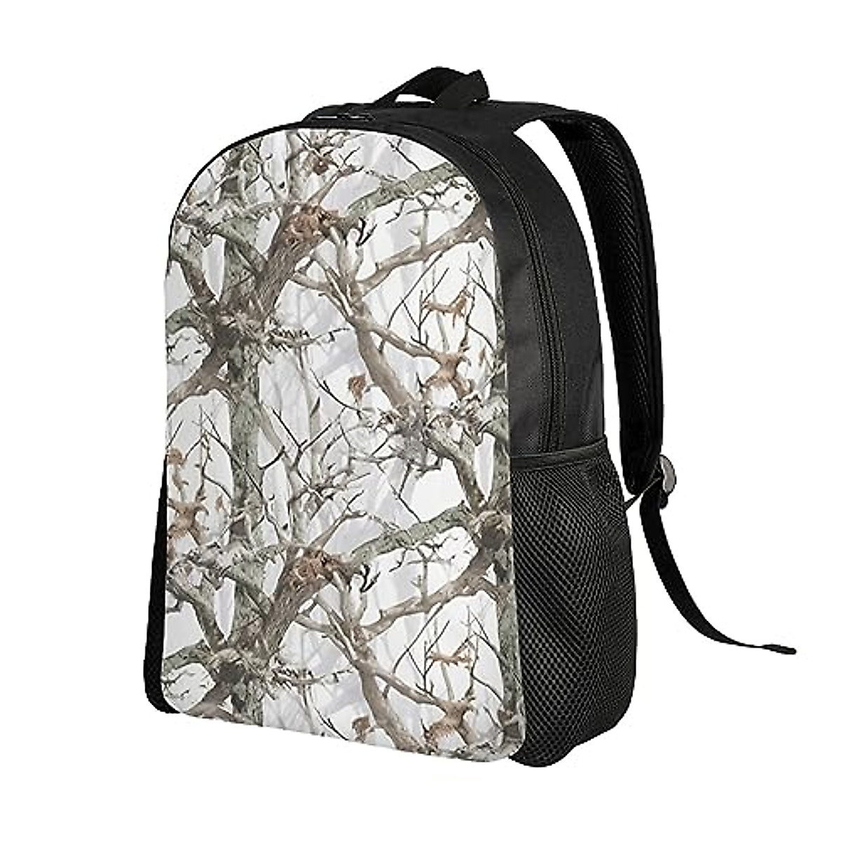 RLDOBOFE White Tree Camo Backpack For Women Men Travel Laptop Backpack Rucksack Casual Daypack Lightweight Travel Bag