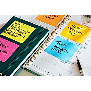 Post-it Super Sticky Full Stick Notes, 3x3 in, 12 Pads, 2x the Sticking Power, Electric Yellow, Recyclable (F330-12SSY)