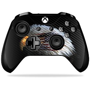 MightySkins Carbon Fiber Skin for Microsoft Xbox One X Controller - Eagle Eye | Protective, Durable Textured Carbon Fiber Finish | Easy to Apply, Remove, and Change Styles | Made in The USA