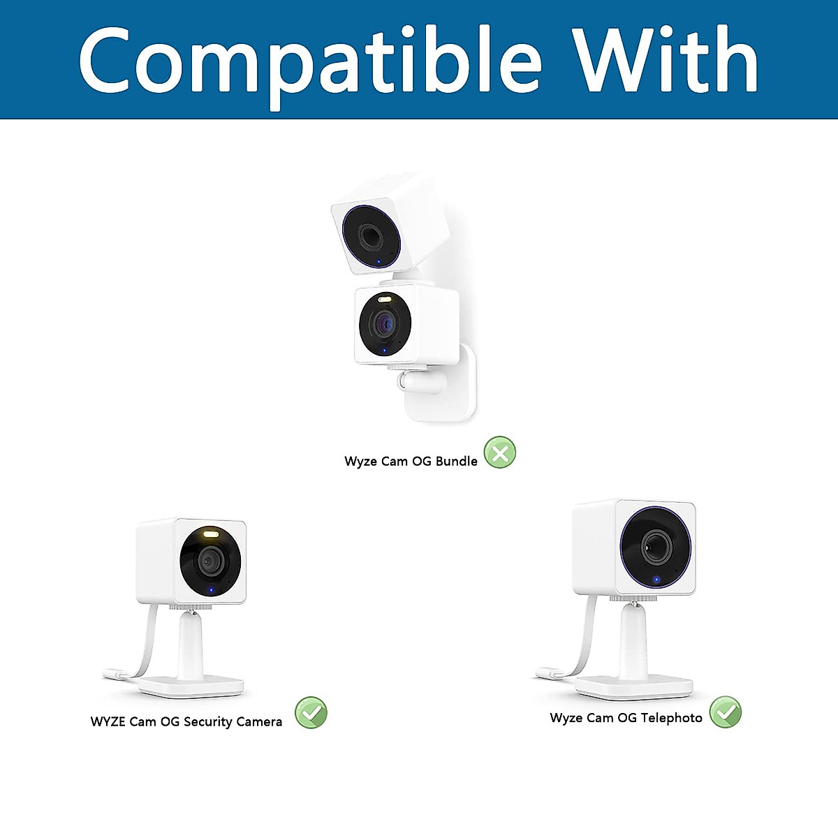 HOLACA Silicone Skin for Wyze Cam OG/OG Telephoto - Come with Quick Wall Mount Bracket - Anti-Scratch Protective Cover - Extra Protect Wyze Camera (Black, 1pack)