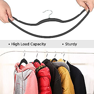 Yaheetech 100 Pack Non Slip Velvet Hangers Heavy Duty Suit Hangers Flocked Coat Suit Hangers Space Saving Clothes Hangers with 360° Swivel Hook, Gray