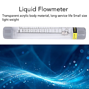 Flowmeter Flow Measuring Tool,Liquid Flow Flowmeter Tube Type 1‑10GPM Accurate Scale Transparent Acrylic Water Flow Meter G1 Female Thread, Water Rotameter Instantaneous for Factory Industry