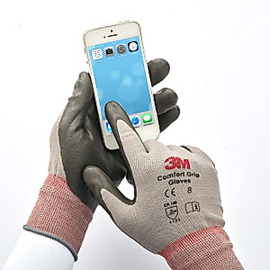 3M Comfort Grip Glove CGM-GU, General Use, Size M, foamed nitrile palm provides excellent grip, even in wet or oily conditions