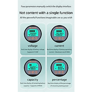 AiLi Voltmeter Ammeter Voltage Current Meter Voltmeter Ammeter 100V 350A Caravan RV Motorhome 999 AH