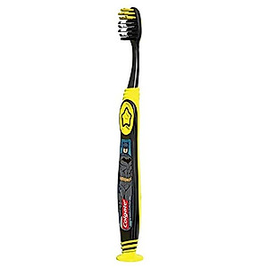 Colgate Batman Toothbrush for Children with Suction Cup, Kids 5+ Years Old, Extra Soft, Pack of 6