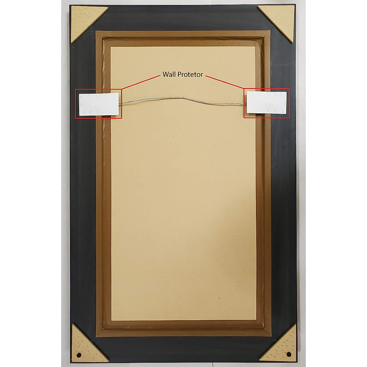 Mom’s Art Studio - Virgen de Guadalupe Wall Decor 44 X 27.75 Inches, Virgin Mary Print, Museum Look Art Frame, Artist’s Acrylic Coating, Wall Art for Home Decor (Large, Gold Spot)