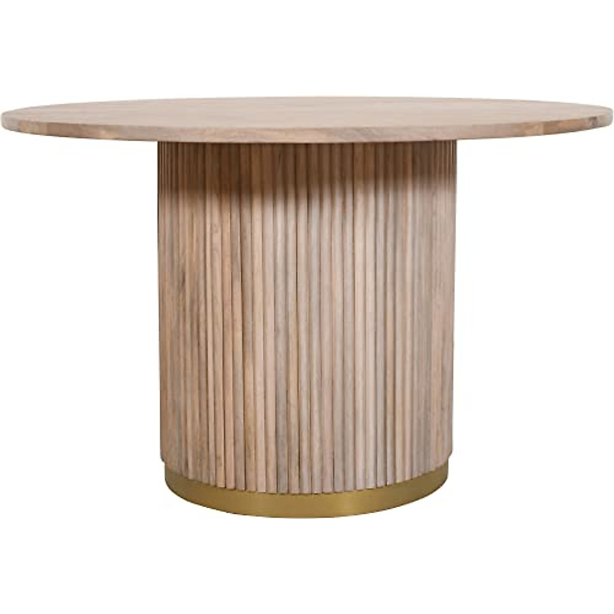 Meridian Furniture Oakhill Collection Modern | Contemporary White Oak Finish Dining Table, 48" W x 48" D x 30" H, Natural