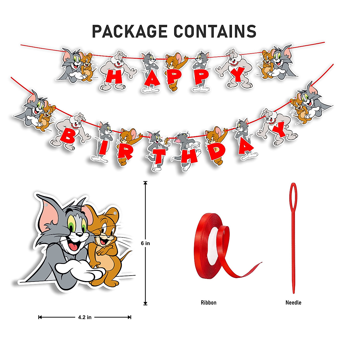 Seyal® Tom & Jery Happy Birthday Banner