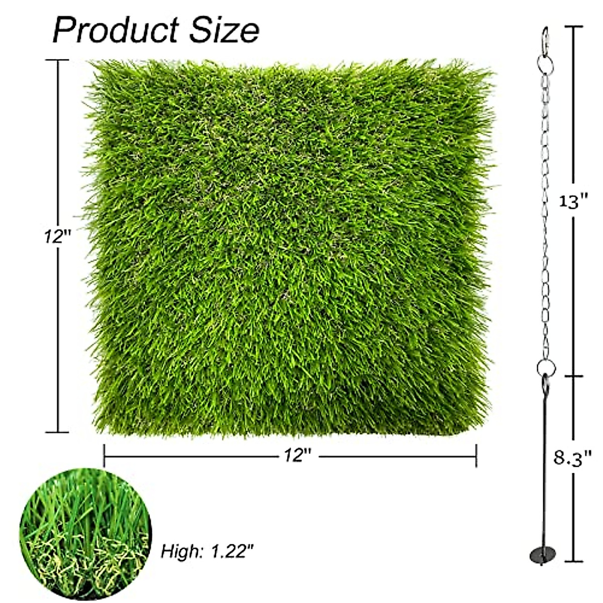 Oziyrnka Chicken Nesting Pads, 6Pcs 12"x12"x1.22" Washable Plastic Nesting Pads for Chicken Coop+ Chicken Veggies Holder for Hens 1pcs, Nesting Box Pads for Chicken Coop, Reusable Chicken Box Nesting