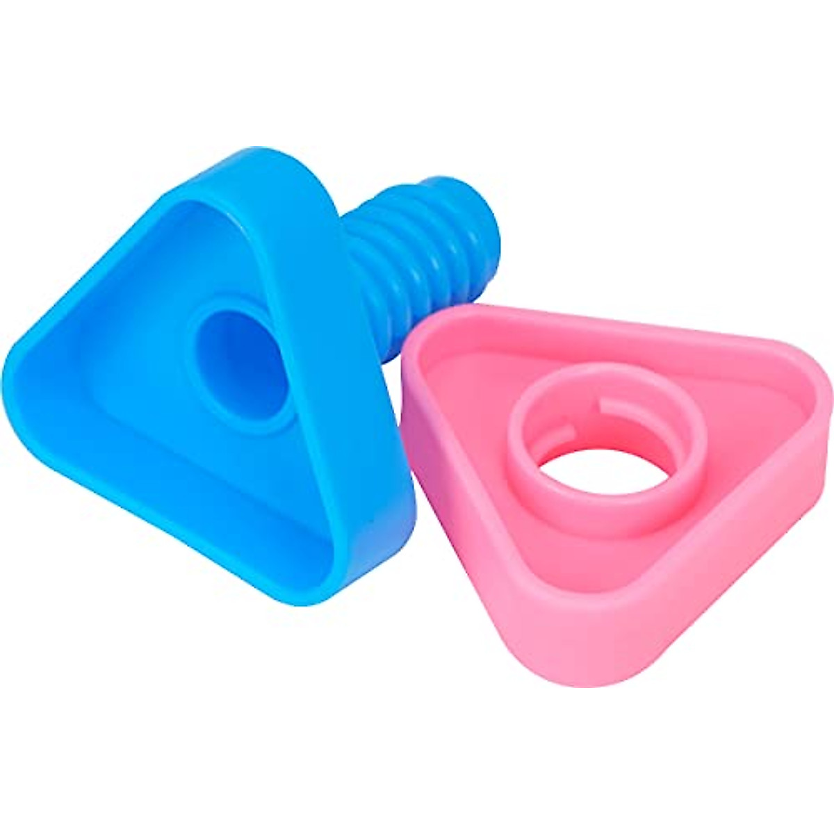 Bonka Bird Toys 3505 Pk6 Huge Nuts and Bolts Colorful Enticing Large Screw Interactive Foot Beak Throw Parrot Cockatoo Amazon African Grey Macaw Hyacinth