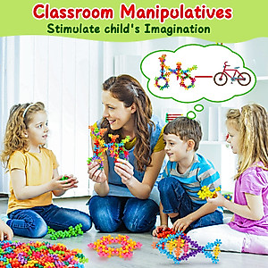 NC 250Pcs Building Blocks Toys STEM Activities for Kids Interlocking Building Discs Toy Preschool Learning Educational Autism Toys for 5-7 4-8 3 4 5 + Years Old Boys Girls Birthday