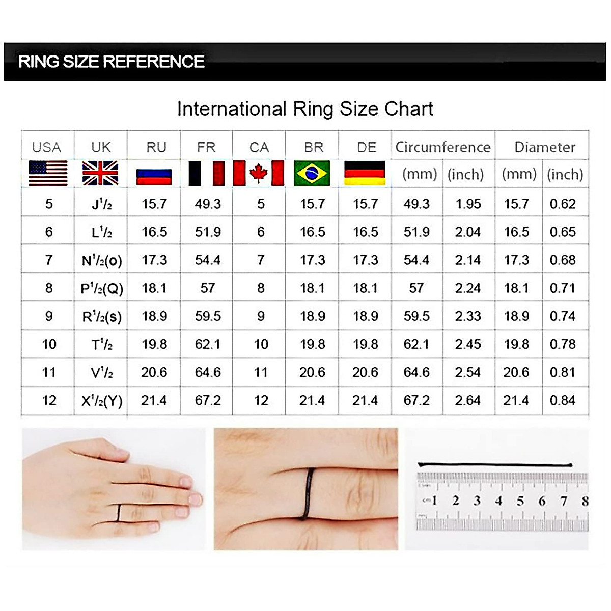 2PCS Women Engagement Rings Set Square Cut Princess CZ Simulated Diamond Ring Set Wedding Bands Elegant Jewelry (Silver, 8)