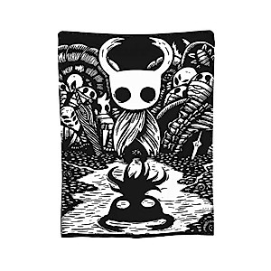 Hollow Game Knight Throw Blankets Soft Comfortable Warm Fleece Blanket for Sofa Cartoon Air Conditioning Blanket for All Season 50"X40"