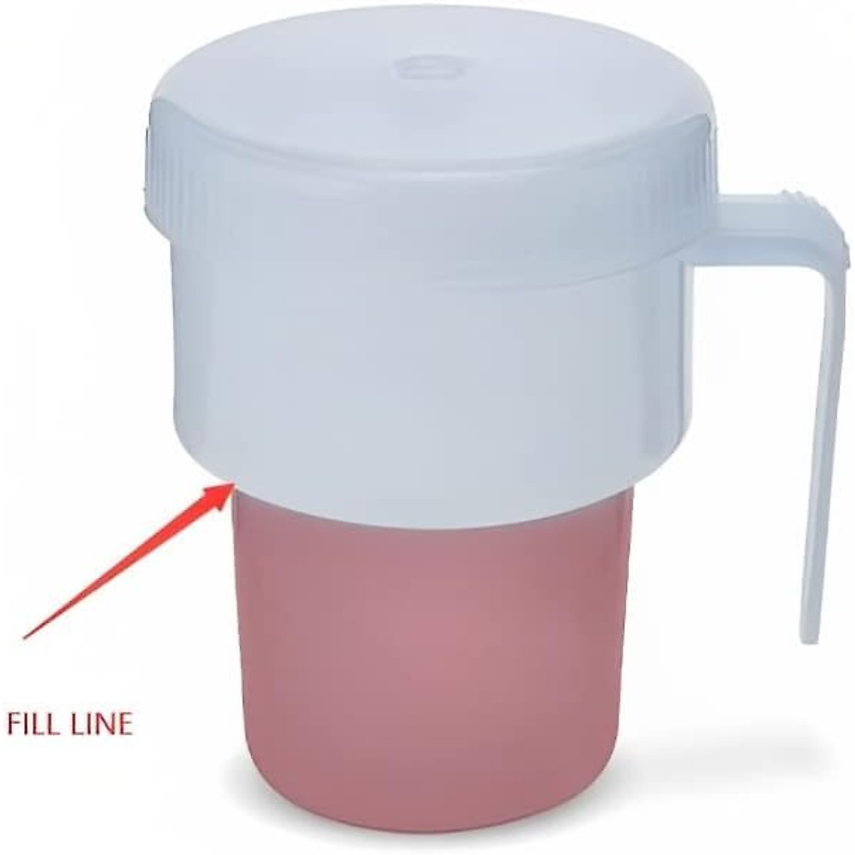 DR. BONE'S THERAPEUTICS ® 200ml Kennedy Cup, Spillproof Adult Sippy Cup with Handle & Secure Lid, No Spill Cups for Hot & Cold Liquids Lying Down, Daily Living Glasses for Disabled, Elderly Sippy Cup