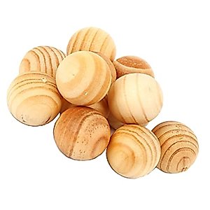 UKCOCO 120 Pcs Natural Camphor Ball Fresh Cinnamomum Camphora Root Neutralizing Odor Camphor Balls Cedar Blocks Closet Deodorizer for Clothes Storage Closets Drawers 1.8cm