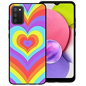 zaztify Compatible with Samsung Galaxy A04, Colorful Heart Tunnel Center Love Swirl Cute Pattern Shockproof Protective Anti-Slip Thin Slim Soft Phone Case Cover Shell