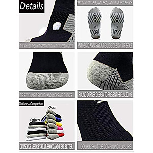 LingTu Soccer Socks 3 Pairs Team-Sport Knee High Breathable Football Socks for Men Youth Kids Boys