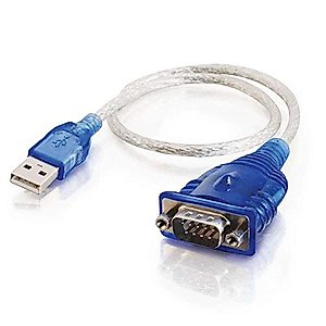 C2G Legrand USB to DB9 Serial Adapter Cable, Adapter Cable, USB to Desktop Adapter, 1.5 Foot Adapter Cord, Gray, 1 Count, C2G 26886