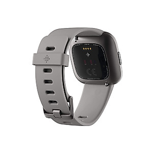 Fitbit Versa 2 Health & Fitness Smartwatch with Heart Rate, Music, Alexa Built-in, Sleep & Swim Tracking, Stone/Mist Grey, One Size (S & L Bands Included)