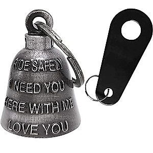 Dream Apparel Motorcycle Bell for Bikers Women Men W/ Hanger, Biker Bell for Riders, Good Luck Riding Bell Spirit Bell Moto Accessories