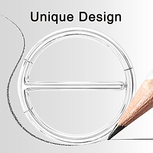 OUFER 14G Nipple Rings, Grade 23 Solid Titanium Nipple Clicker, Nipple Barbell, Round Nipple Piercing Jewelry for Women