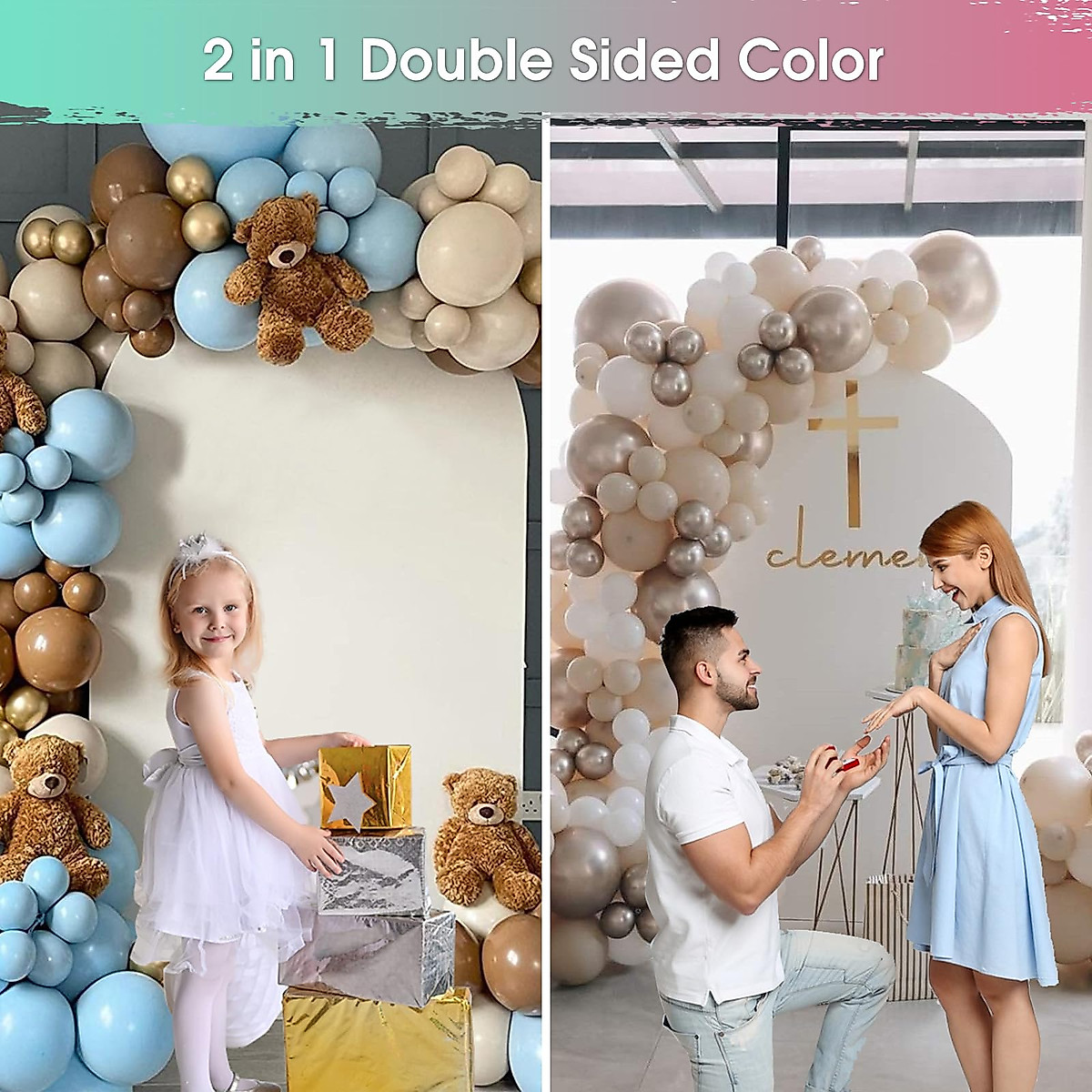 7.2 FT Arch Backdrop Cover 2 Sided Color Chiara Backdrop Cover with Zipper Spandex Fitted Round Top Wedding Arch Stand Covers High Elasticity Arch Cover Backdrop Fabric for Baby Shower Birthday Party