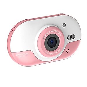 Niaviben Mini Portable Digital Camera for Kid's Waterproof Camera Front and Rear Dual 24 Million Pixel Compact Camera 2.4 Inch Pink