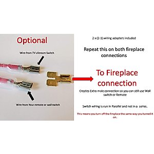 Fireplace Remote Control WiFi Smart Switch ON/Off to Voice Activated Fireplace - 2 Wire Quick Connect for Easy installation for Millivolt Gas Valve, Electronic Spark Ignitions. 2.4Ghz pairing ONLY