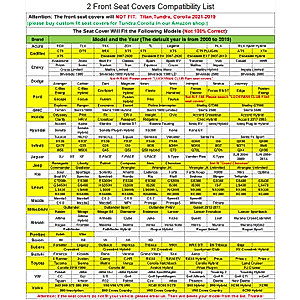 LUCKYMAN CLUB 2 PC Front Car Seat Covers with Waterproof Faux Leather Universal for Sedan SUV Truck Fit for Tacoma Altima Chevy Camry RAV4 CRV Rogue Forester (Black- 2pcs)