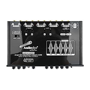 Audiopipe EQ-515DXP - 5 Band Graphic Equalizer with 9 Volt RCA Output (EQ-515DXP - 5 Band Graphic Equalizer with 9 Volt RCA Output)