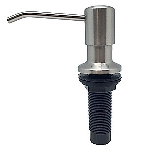 Ultimate KitchenTM - Best Stainless Steel Sink Soap Dispenser (Brushed Nickel) - Large Capacity 17 OZ Bottle - Easy Installation - Well Built and Sturdy - 5 Yr Replacement Warranty