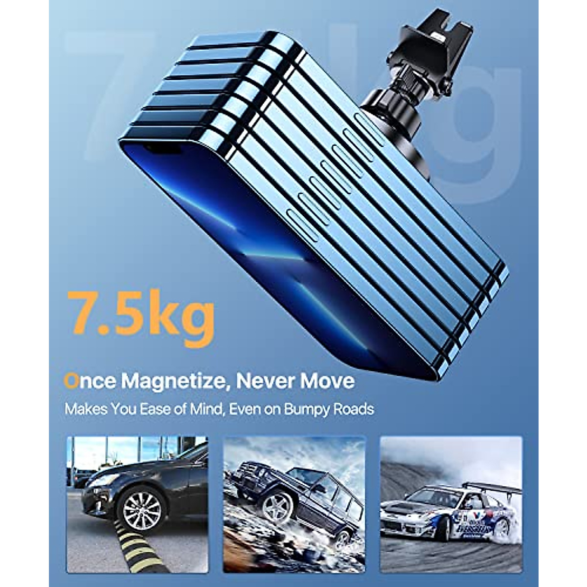 DesertWest Magsafe Car Mount [Upgraded 12*N55 ParaMagnet] Hands Free Magnetic Phone Holder for Car Vent 360° Adjustable, Compatible with Magsafe Case, iPhone 14 13 12 Max/Plus/Pro