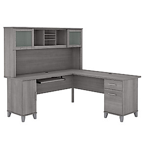 Bush Furniture Somerset 72W L Shaped Desk with Hutch