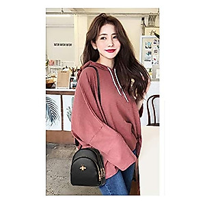 NUWA Small Crossbody Bag Mini Backpack Purse Shoulder Cellphone Women Girl Cute Lady Handbags (Black)