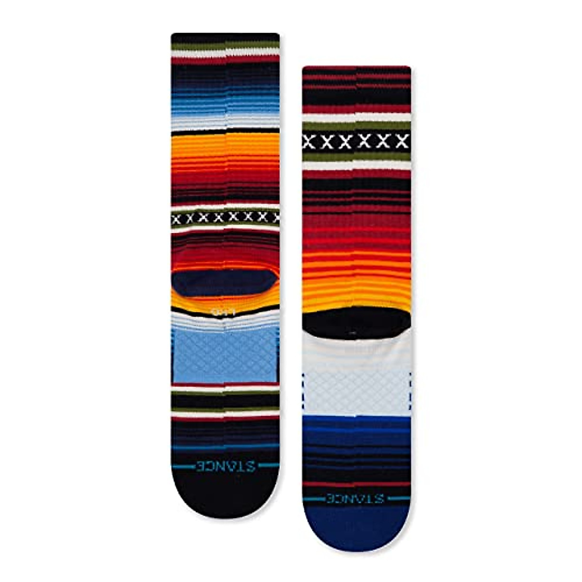 Stance mens Crew Curren St Crew Socks, Red, Medium US