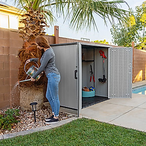 Lifetime Outdoor Utility Storage Shed with Double Wall Steel-Reinforced Construction, 6.3 x 3.6 FT