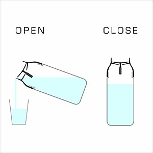 Kinto 22971 Capsule Water Carafe, Pitcher, Cold Water Bottle, 33.8 fl oz (1 L), White