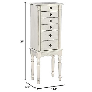 Powell Darcy Off White Jewelry Armoire