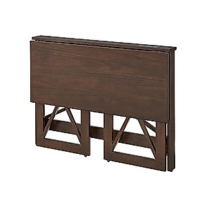 Stakmore Folding Desk with Built in 100V outlet and USB, Espresso Finish