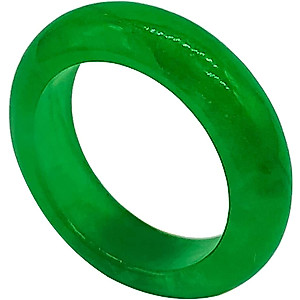 CJIAYUJEW Jade Rings for Women Good Luck Jade Ring Green Jade Rings Jewelry Size6-10 (7)