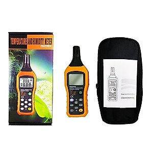 VLIKE Digital Temperature and Humidity Meter Portable Hygrometer Thermometer with Ambient Temperature Dew Point Test Wet Bulb Temperature Humidity Monitor Gauge for Daily Life Industry Agriculture